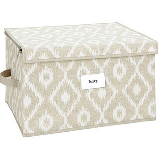 The Macbeth Collection Large Zippered Storage Box in India Faux Jute ...