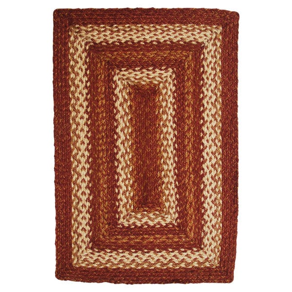 Rusty Gold Jute Braided Rug - 20 x 30 - Bed Bath & Beyond - 9423458