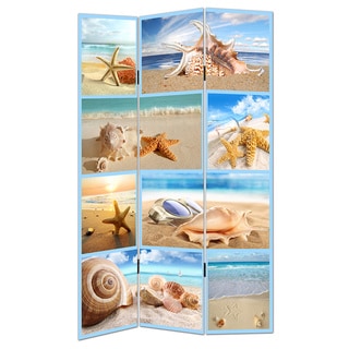 Sea Shells Canvas Room Divider - Bed Bath & Beyond - 9423565