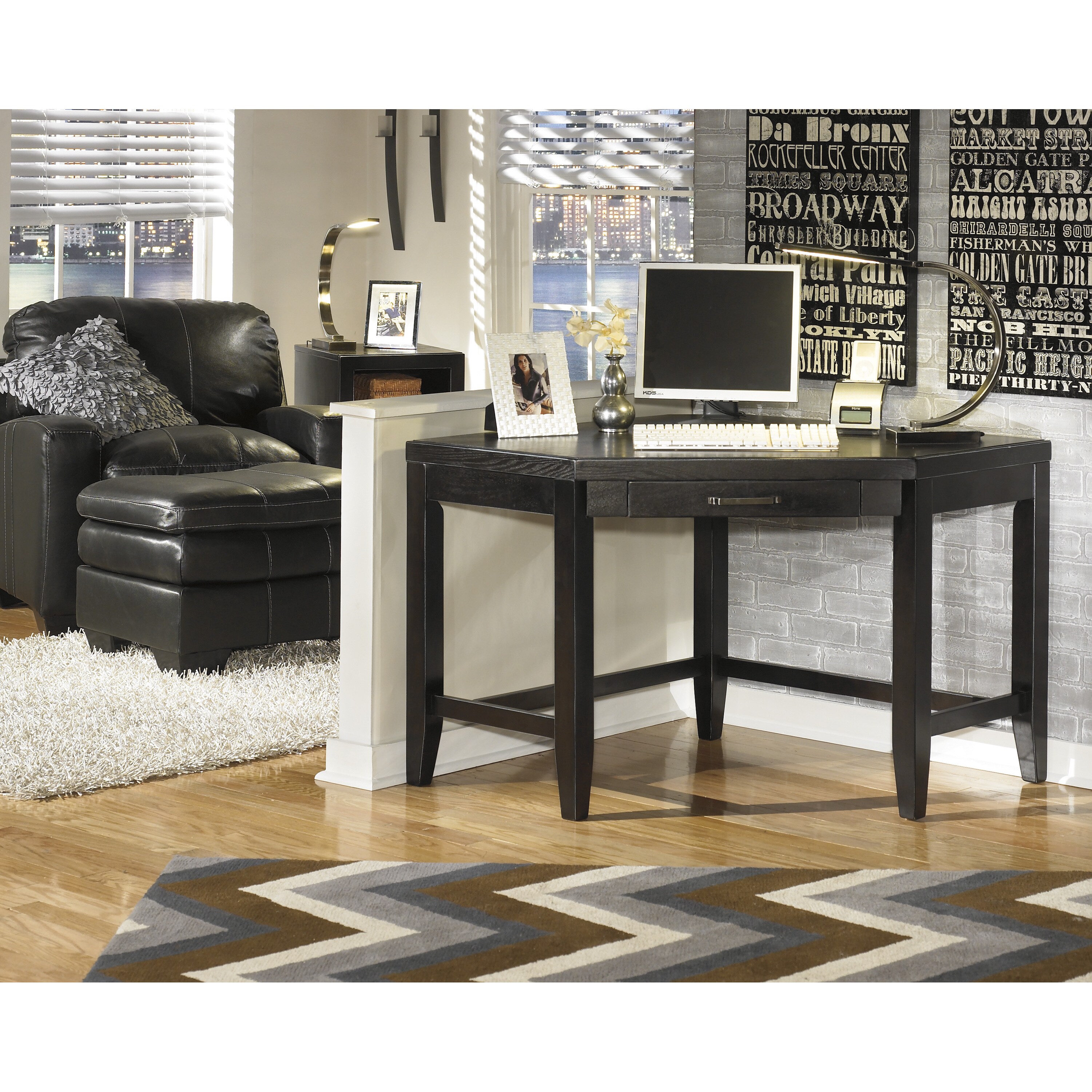 Signature Design by Ashley Trishelle Dark Brown Home Office Corner Desk Bed Bath Beyond 9424642