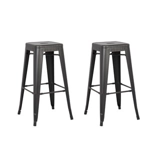 Vintage Industrial 24-inch Stools (Set of 2) - Bed Bath & Beyond - 9425877