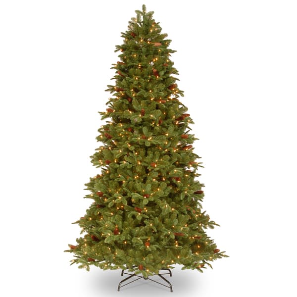 7.5-foot "Feel-Real" Oakridge Medium Hinged Tree with 92 Cones and 650 ...