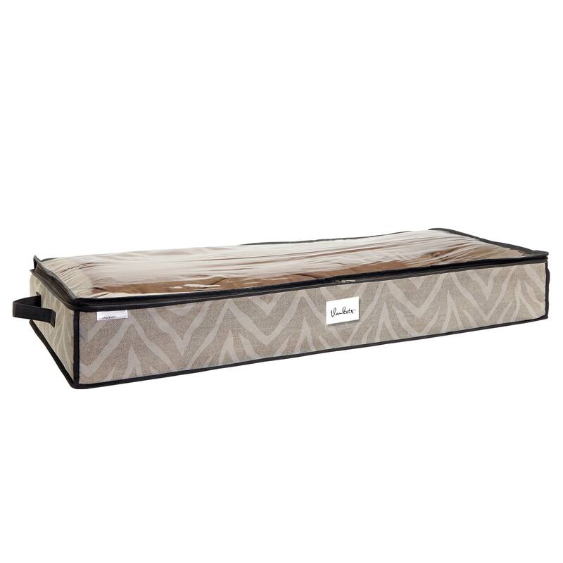 The Macbeth Collection Natural Zebra Under-the-Bed Storage Bag ...