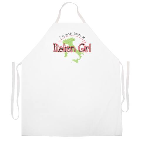 'Italian Girl Apron-White - Overstock - 9460460
