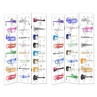 3-panel Musical Instruments Room Divider - Bed Bath & Beyond - 9464495