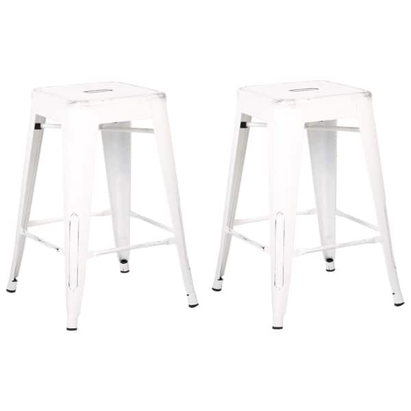 Vintage Industrial 24-inch Stools (Set of 2) - Bed Bath & Beyond - 9495691