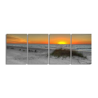 Rising Sun' 4-Piece Wrapped Canvas Wall Art Set - Bed Bath & Beyond ...