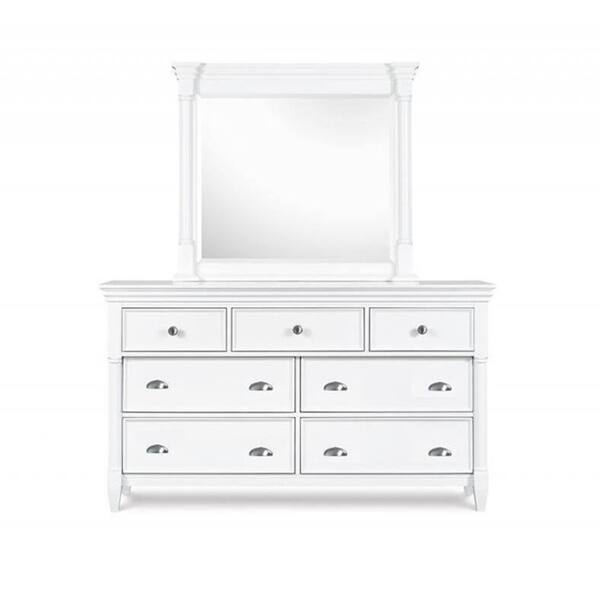 Magnussen Kasey Wood 7-drawer Dresser and Mirror - Bed Bath & Beyond ...