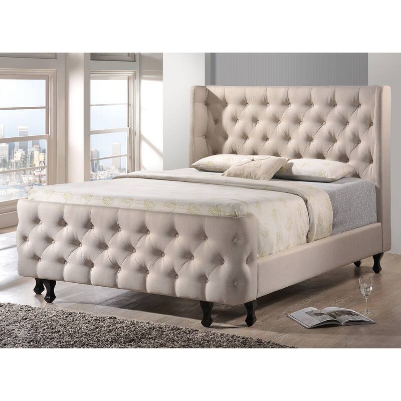 Zubarry Light Beige Modern Bed with Bench 2 PC Bedroom Set - Overstock ...