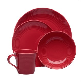 Gordon Ramsay Maze Chilli Red 16-piece Dinnerware Set - Bed Bath ...