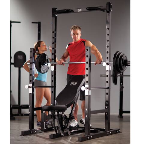Marcy Power Rack - Black/Chrome - Overstock - 9530859
