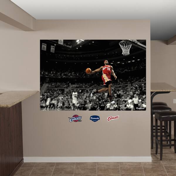 Fathead LeBron James Throwback - Slam Dunk Mural Wall Decals - Bed Bath ...