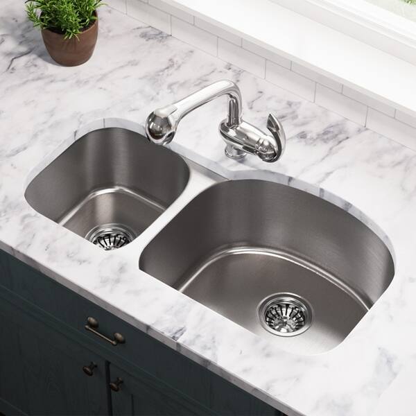 501 Offset Double Bowl Stainless Steel Kitchen Sink - Bed Bath & Beyond ...