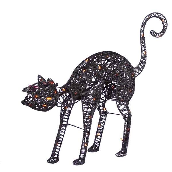 Kurt Adler 50-light 32-inch Lighted Animated Black Cat - Bed Bath ...