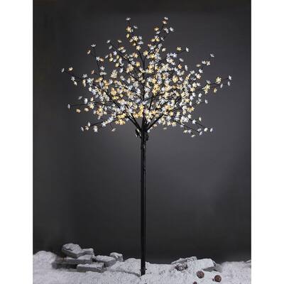 Lightshare 8-foot 600L Warm White LED Pear Blossom Flower Tree with ...