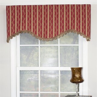 RLF Home Nigel Stripe Cornice Window Valance - Bed Bath & Beyond - 22997004