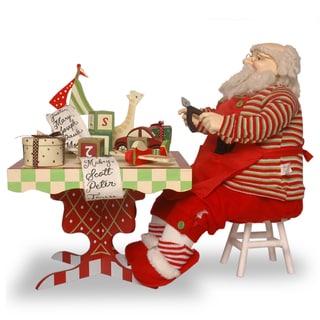 24-inch Santa with Tool Bench and Toys - Bed Bath & Beyond - 9578200