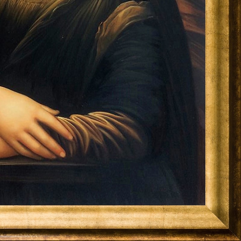 La Pastiche Leonardo da Vinci 'Mona Lisa' Hand-painted Framed Canvas-art - Bed Bath & Beyond ...