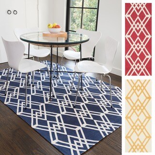 Alexander Hone Ledbury Diamond Lattice Cotton Flatweave Rug - Bed Bath ...