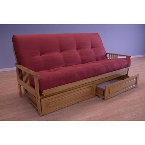 Christopher Knight Home Capri Butternut Suede Futon with Storage ...