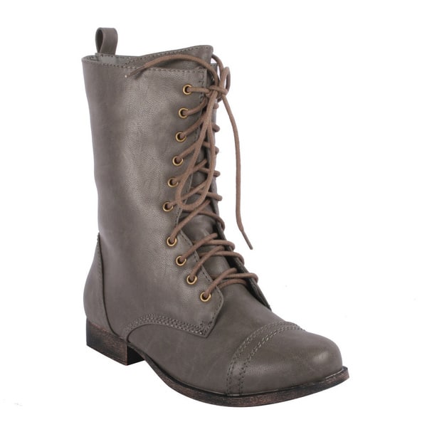 Radiant Women's 'Truman' Lace-up Mid-calf Combat Boots Size 9 (As Is Item) - Bed Bath & Beyond ...
