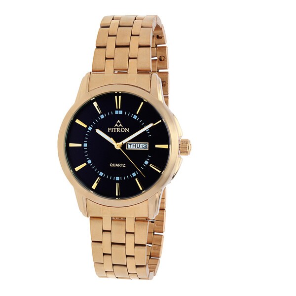 Fitron Men's 7830M Stainless Steel Watch - 16789607 - Overstock.com ...