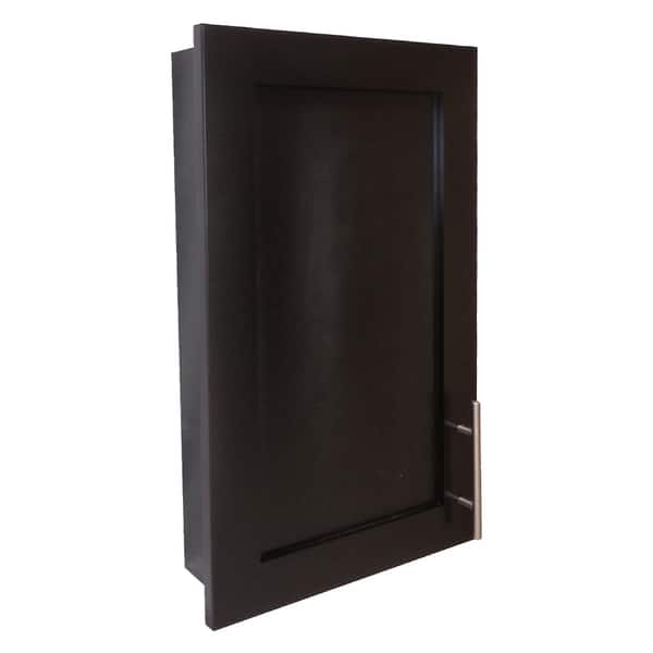 Classic Black Wall-mounted Shallow 2.5-inch Depth 22-inch Frameless ...