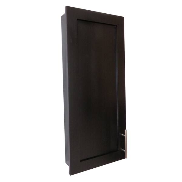 Classic Black Wall-mounted Extra 5.5-inch Depth 28-inch Frameless ...