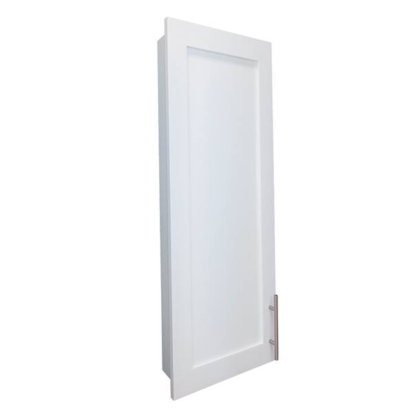 Classic White Enamel Wall-mounted Shallow 2.5-inch Depth 30-inch ...