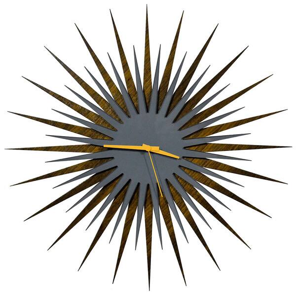 Modern Crowd 'Atomic Era Clock Walnut and Grey' Mid-Century Modern ...