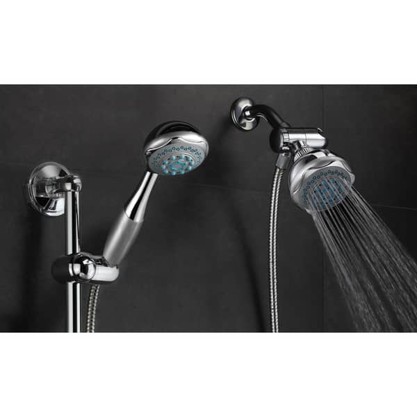 Hydroluxe Deluxe 24-setting Shower Combo with Drill Free Slide Bar ...