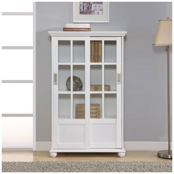 Avenue Greene Abbeywood Bookcase with Sliding Glass Doors - On Sale ...