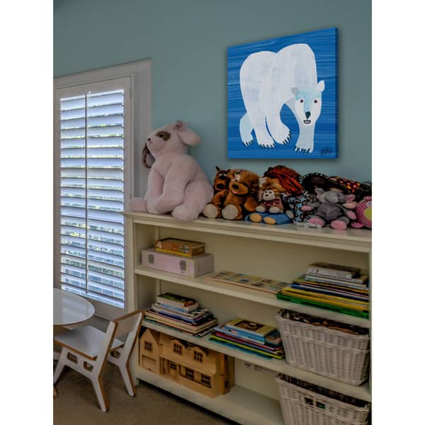 Marmont Hill - Handmade Polar Bear Front Cover Canvas Print - Bed Bath ...