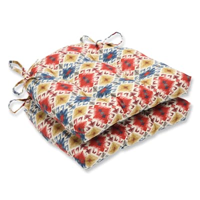 Pillow Perfect Spritzer Admiral Reversible Chair Pads (Set of 2 ...