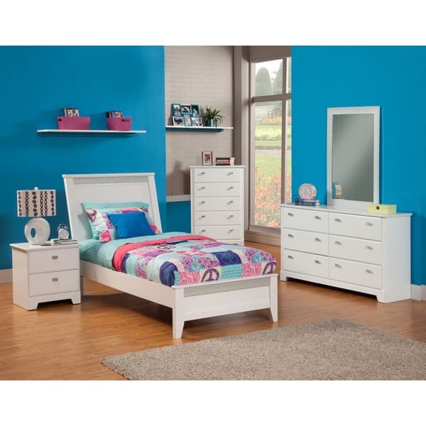 Sandberg Furniture Hailey Bedroom Set - White - Bed Bath & Beyond - 9632883