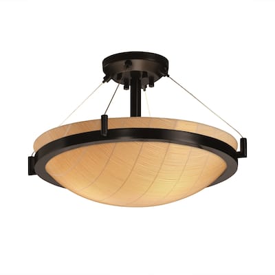 Justice Design Group 3form Ring 3-light Round Bowl Semi-flush ...