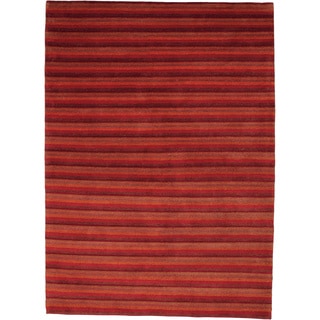 Handmade Visby Red New Zealand Wool Rug (India) - On Sale - Bed Bath ...