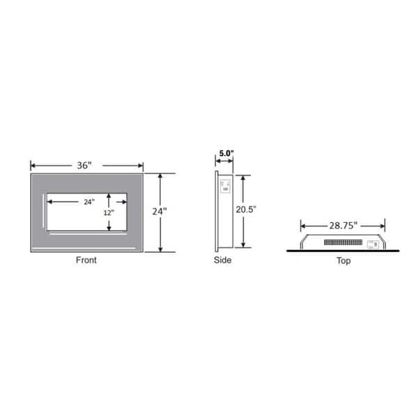 Golden Vantage 36-inch Black Wall Mount Indoor Heater Electric ...
