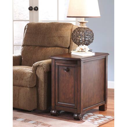 Signature Designs by Ashley Brookfield Dark Rustic Finish Side End ...