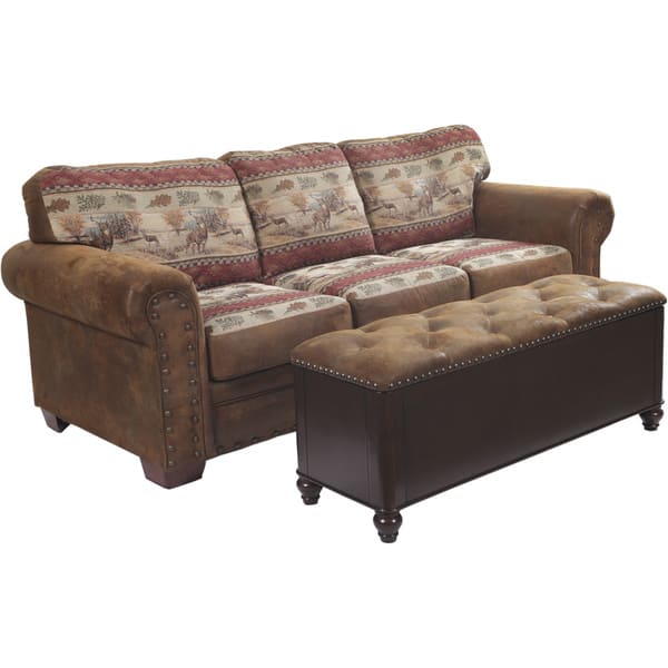 ood Six Long Gun Concealment Bench with Locking Storage - Bed Bath ...