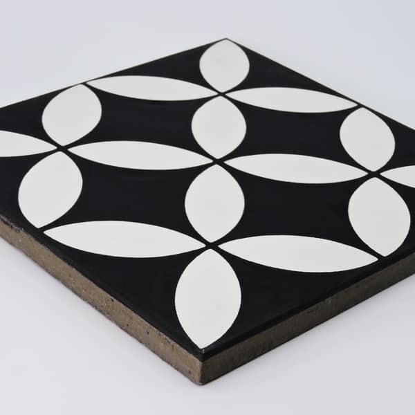 Handmade Amlo Black/White Tile, Pack of 12 (Morocco) - Bed Bath ...