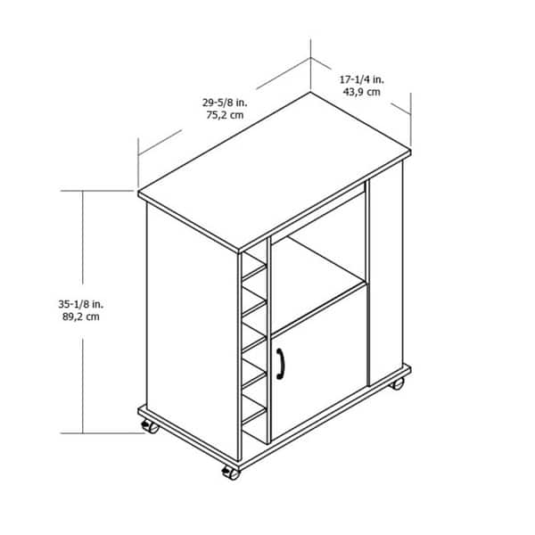 Porch & Den Gaylord Black Stipple Kitchen Beverage Cart - Bed Bath ...