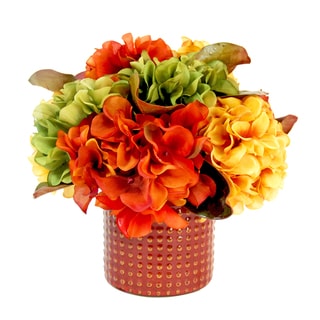 Fall Hydrangea Bouquet with Ceramic Pot - Bed Bath & Beyond - 9661929