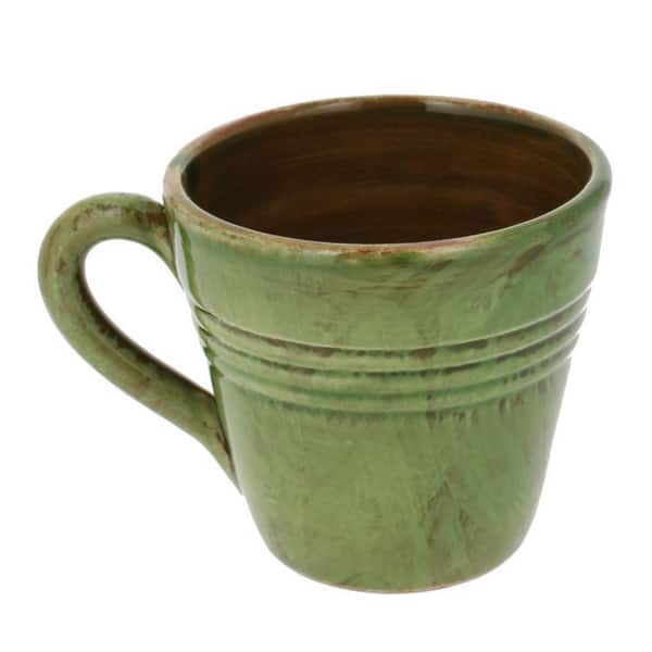 French Home Cilantro Green Italian Stoneware Coffee Mugs (Set of 4 ...