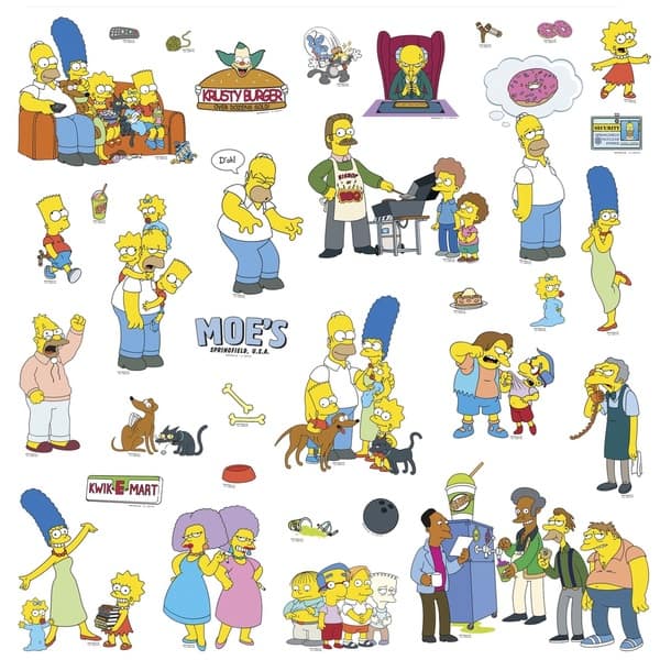 The Simpsons Peel and Stick Wall Decals - Bed Bath & Beyond - 9668993