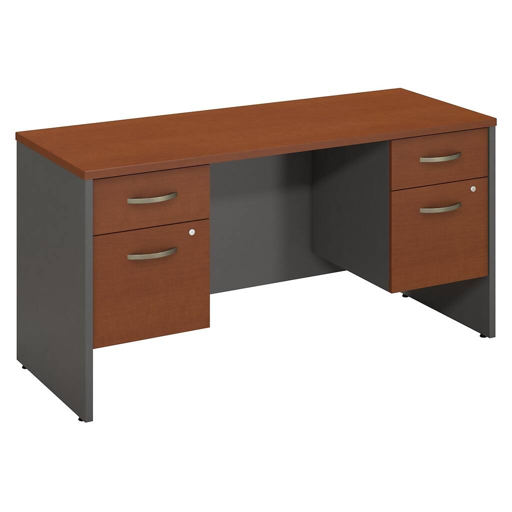 Bush Business Furniture Series C 60W Desk Credenza with 2 Pedestals ...