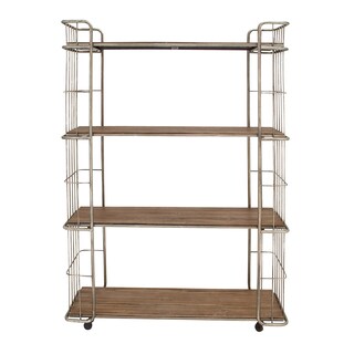 Metal and Wood Rolling Shelf - Bed Bath & Beyond - 9687984
