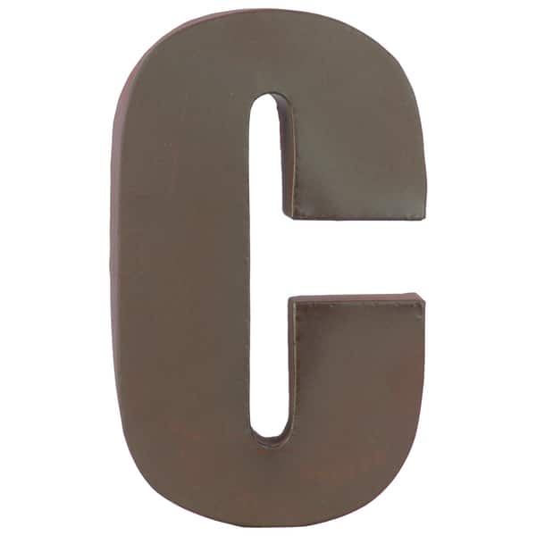 Dark Brown Metal C Letter - Overstock - 9691112