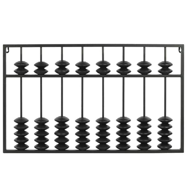 Monochromatic Black Metal Wall Mounted Abacus - Bed Bath & Beyond - 9693969