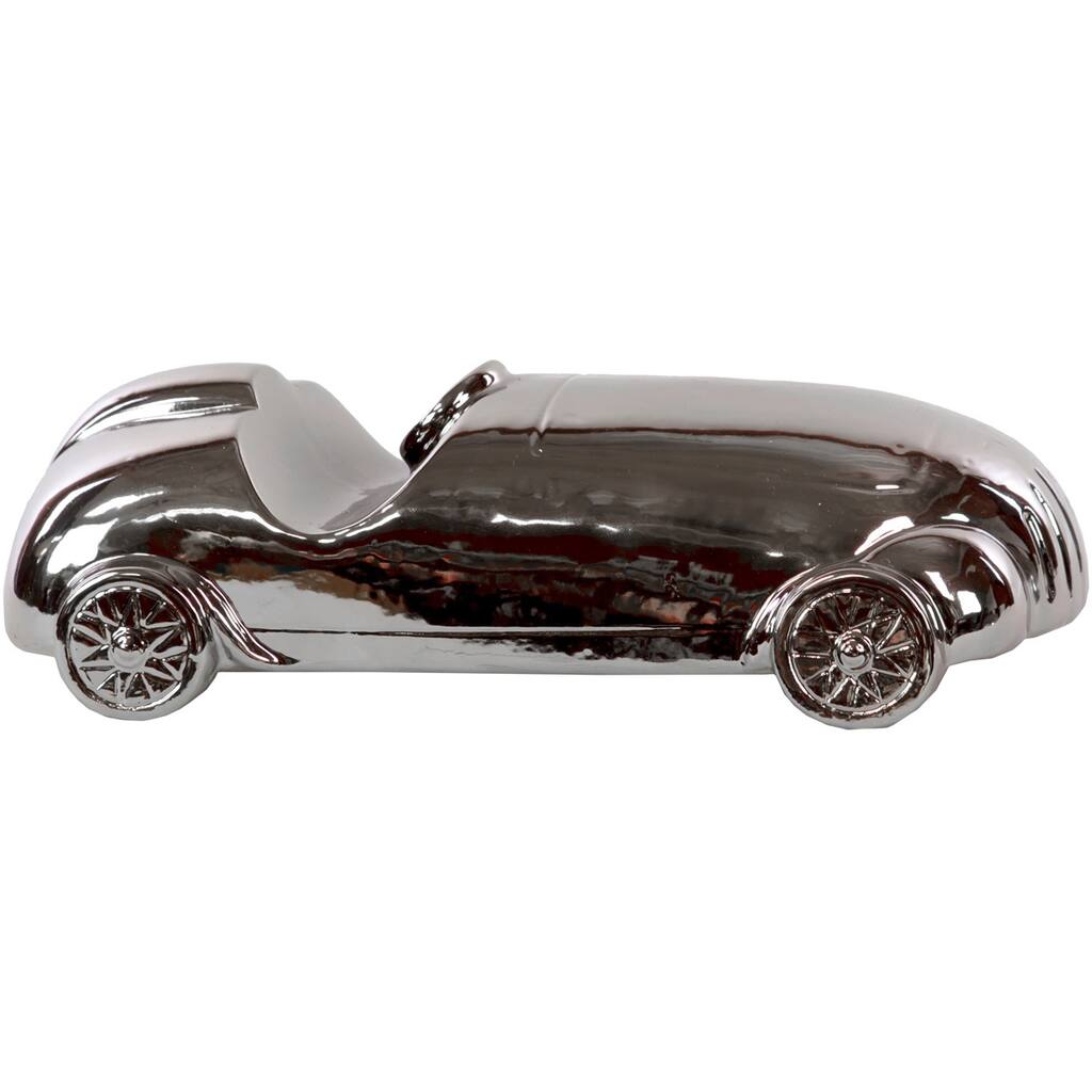 Chrome Silver Ceramic Car - Overstock - 9694126